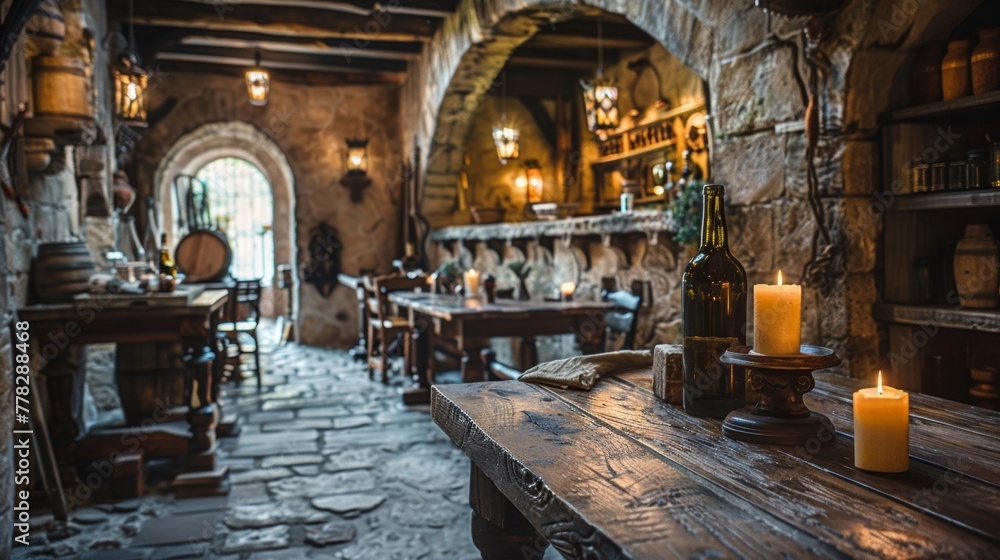 As the adventurers settled in the cozy stone tavern, they warmed ...