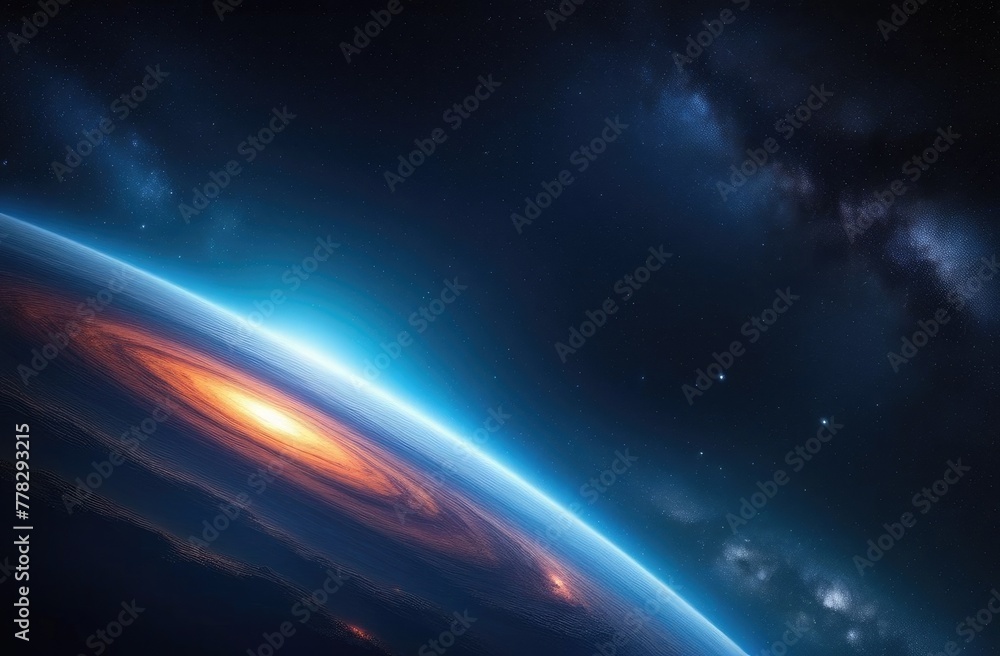 view from space, a solar eclipse.Total Solar Eclipse. Moon covers the ...