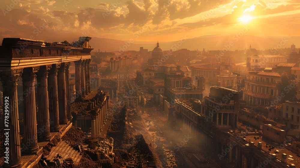 Abandoned Buildings Over a River in a Post-Apocalyptic City, Cities ...