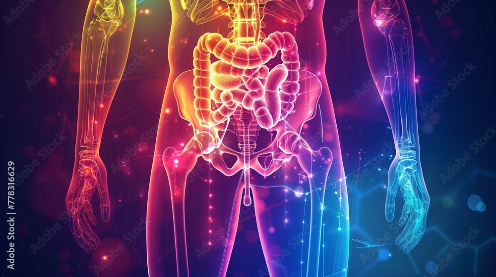 Schematic Illustration Of A Mans Lower Abdomen Focusing On The Bladder And Its Connections To