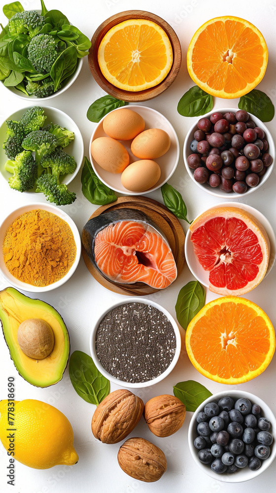 Anti-Allergy Diet Visual, highlighting foods that may help alleviate ...