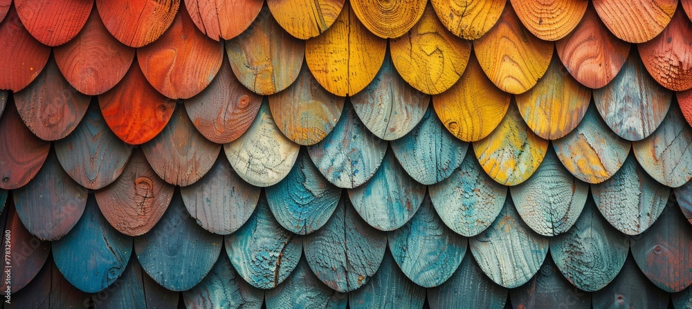 Abstract background made of different colored wood shavings, texture ...