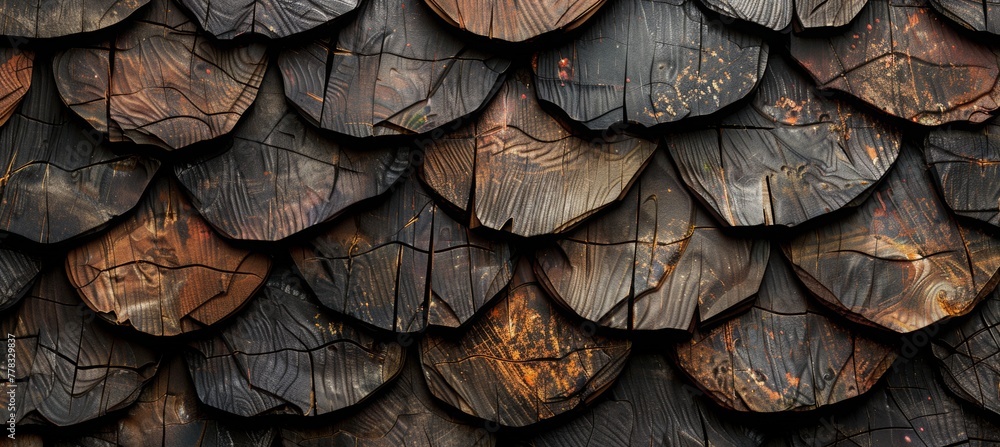 Abstract background made of different colored wood shavings, texture ...