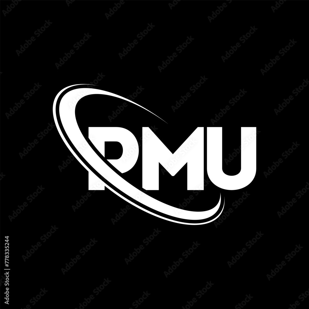 PMU logo. PMU letter. PMU letter logo design. Initials PMU logo linked ...