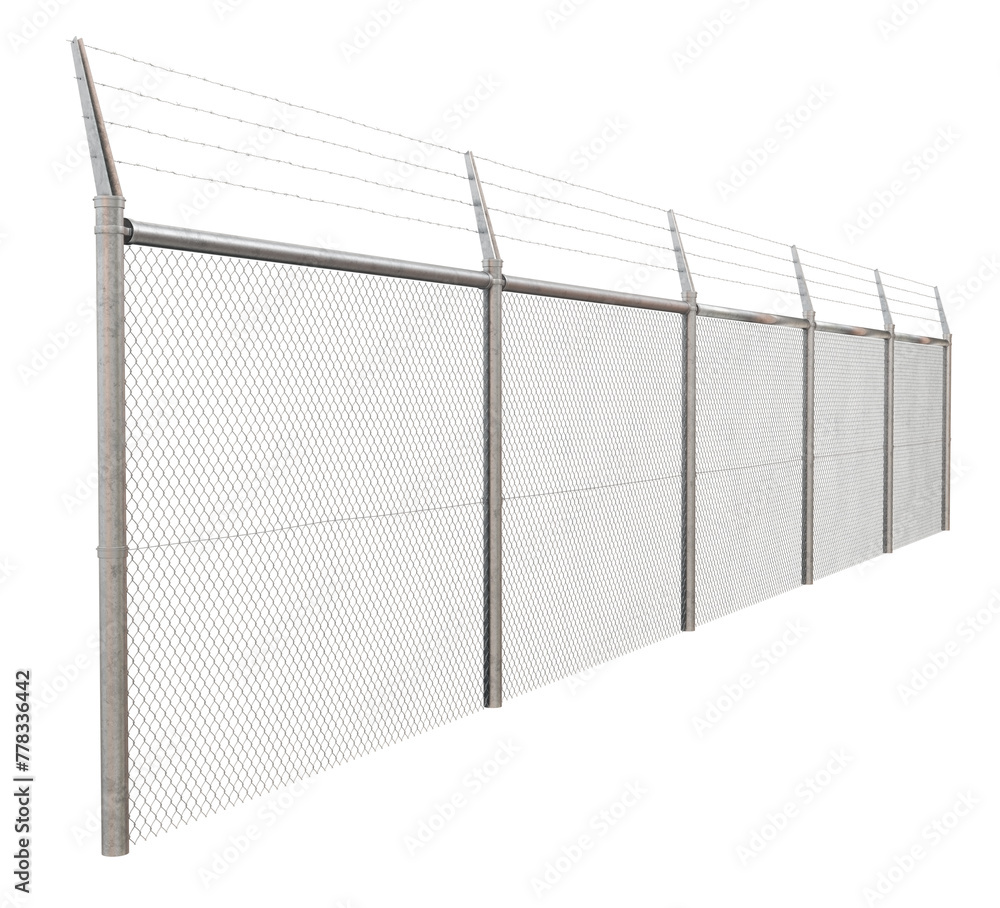 Clear Security Barrier: This anti-climb barbed wire mesh fence (3D) is ...