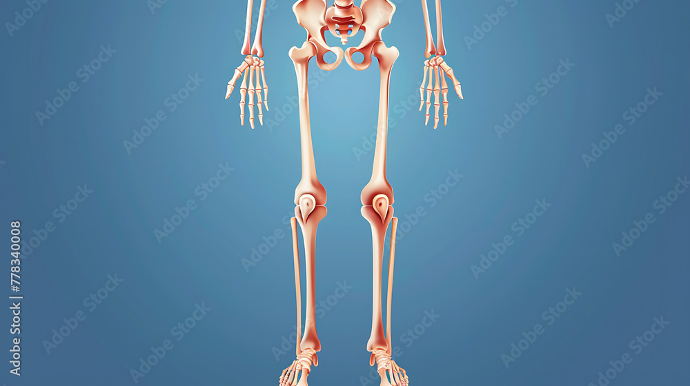 Human Tibia and Fibula Bone Anatomy with space for text background ...