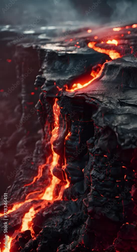 Vidéo Stock Close-up of a volcanic gas venting from a fissure in the ...
