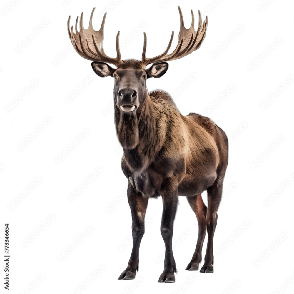 full body moose isolated on transparent background, png transparent ...
