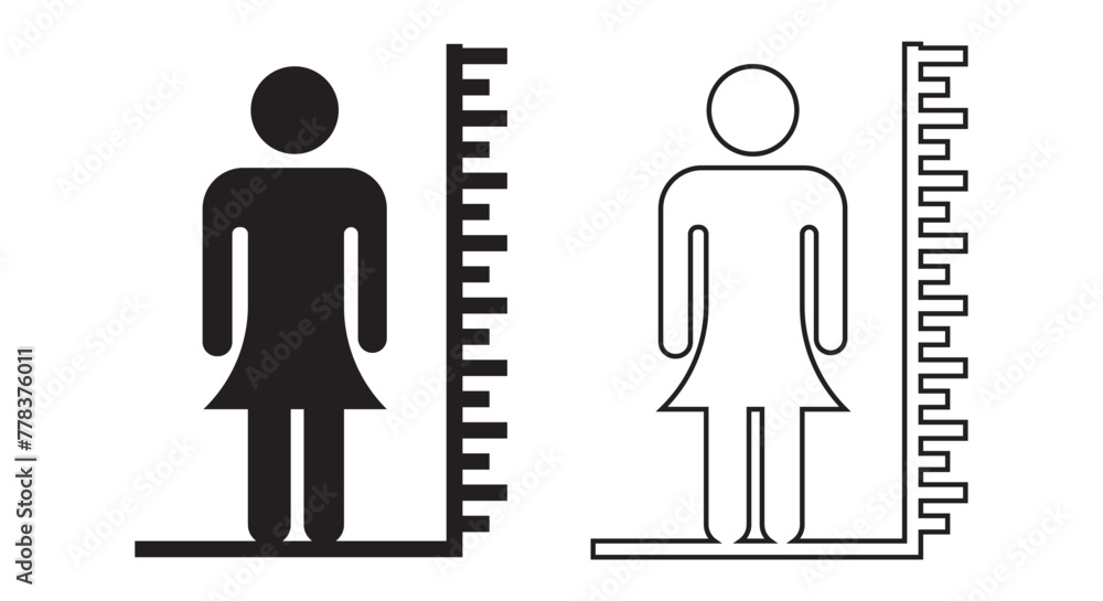 Height vector symbol. Linear style sign for mobile concept and web ...