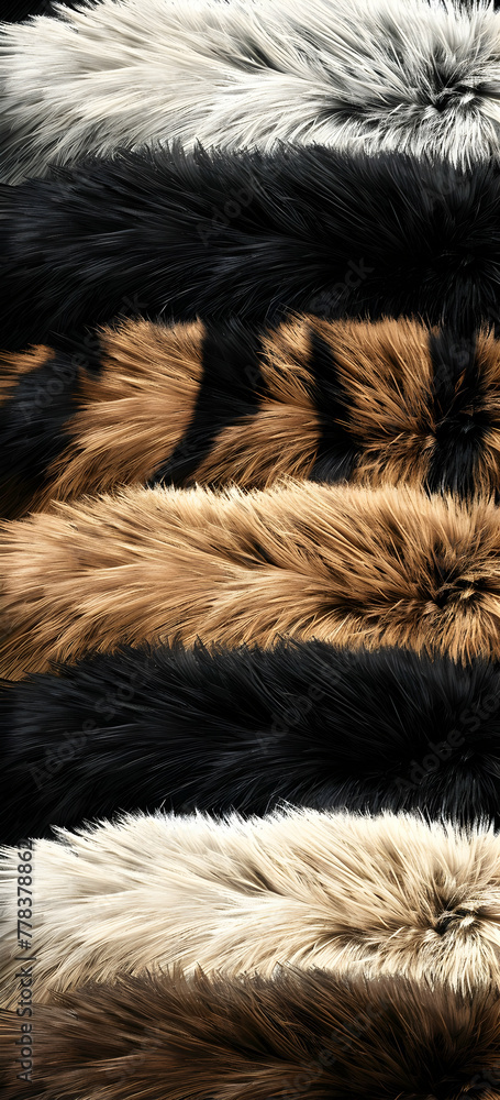 Fur hair different textures template bundle pack realistic Stock Photo ...