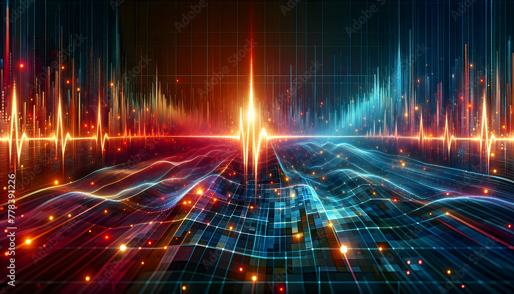 for advertisement and banner as Pixel Pulsar Pulsating pixels represent ...