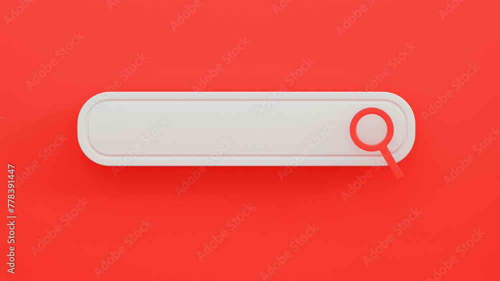 Blank search bar on red background. Search bar for web design and web ...