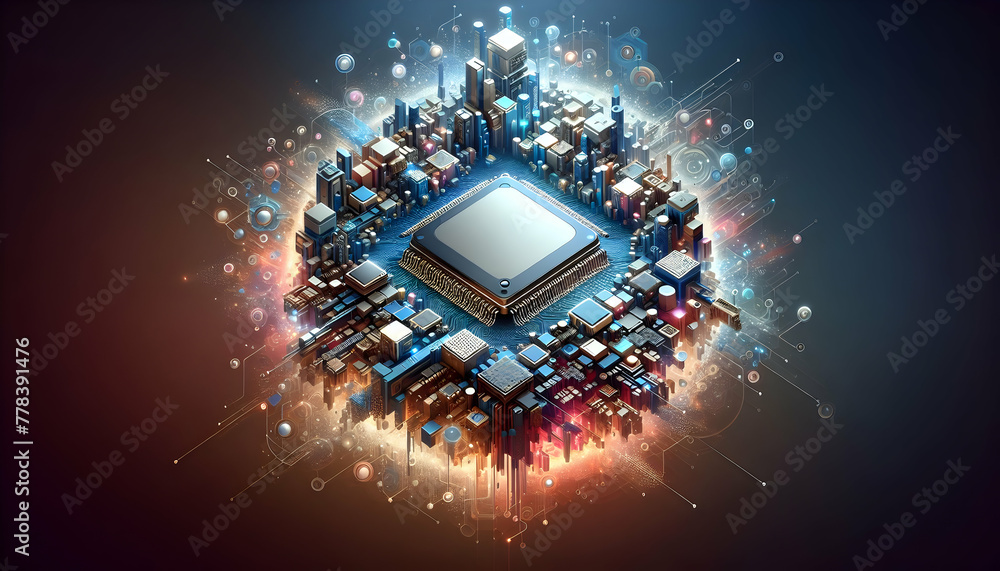 for advertisement and banner as Silicon Symphony A symphony of silicon ...