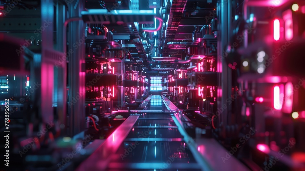 A state-of-the-art quantum computing research facility, conducting ...