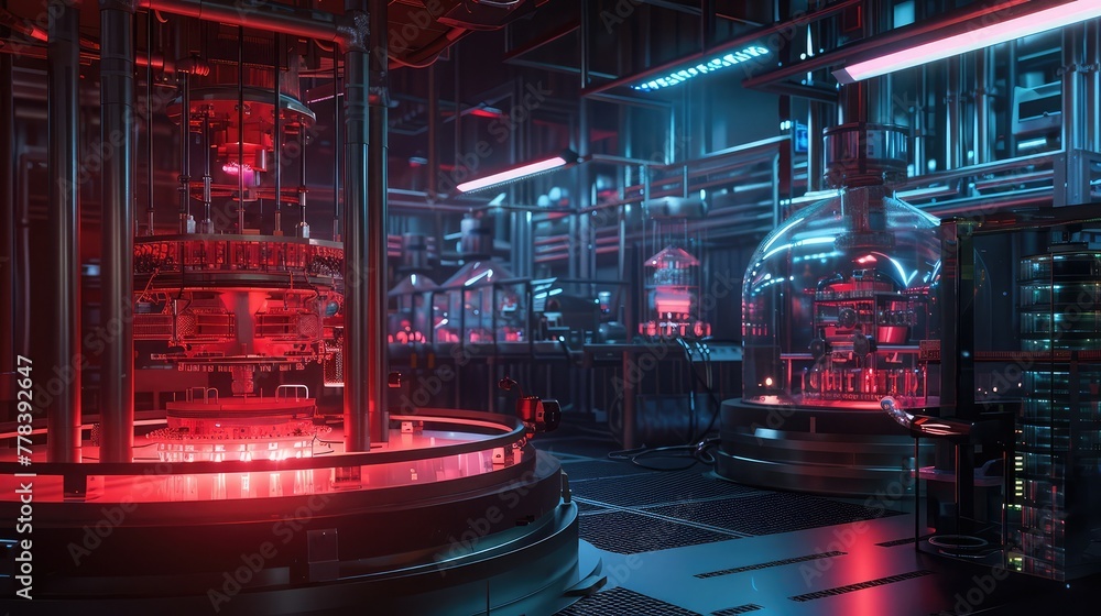 A state-of-the-art quantum computing research facility, conducting ...