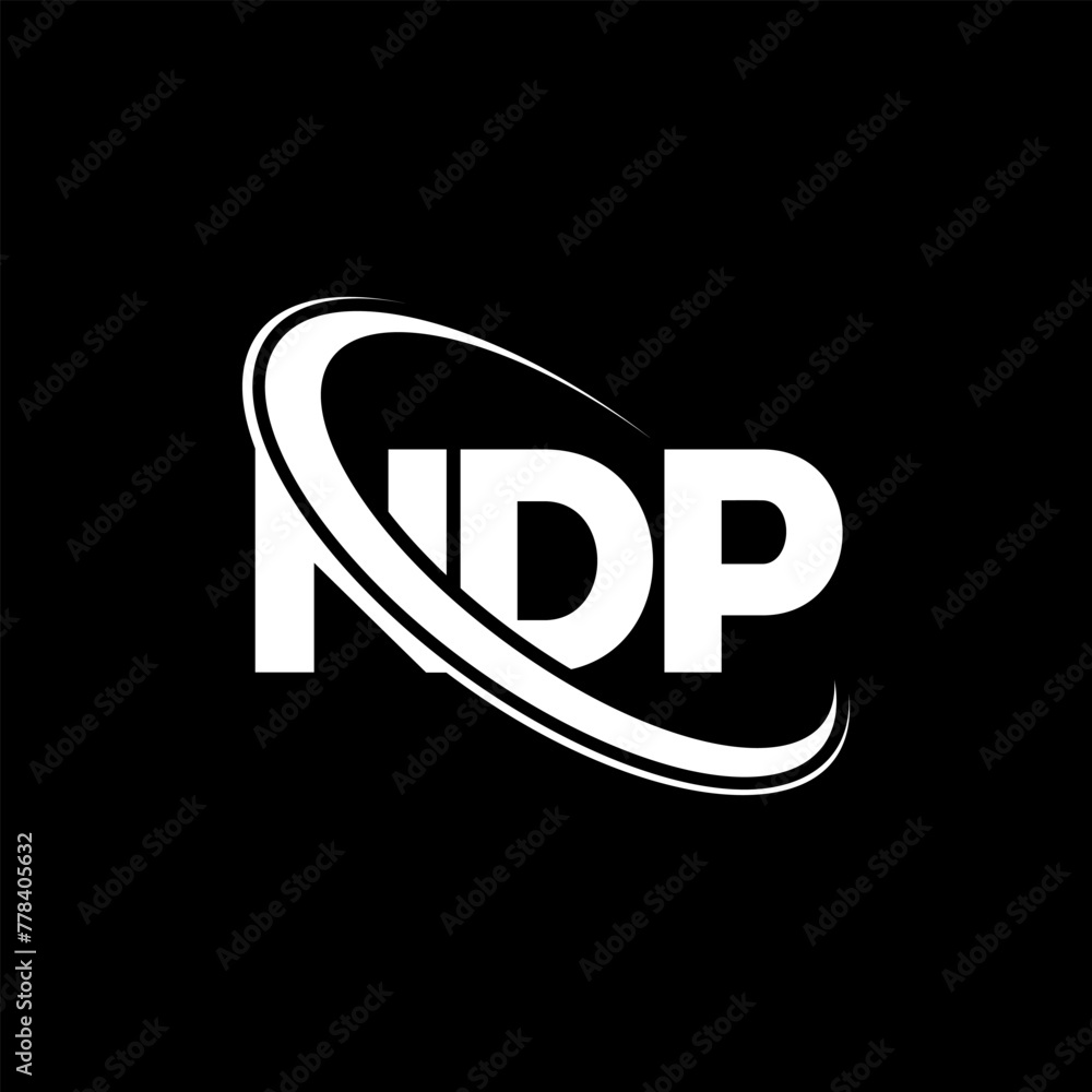NDP logo. NDP letter. NDP letter logo design. Initials NDP logo linked ...