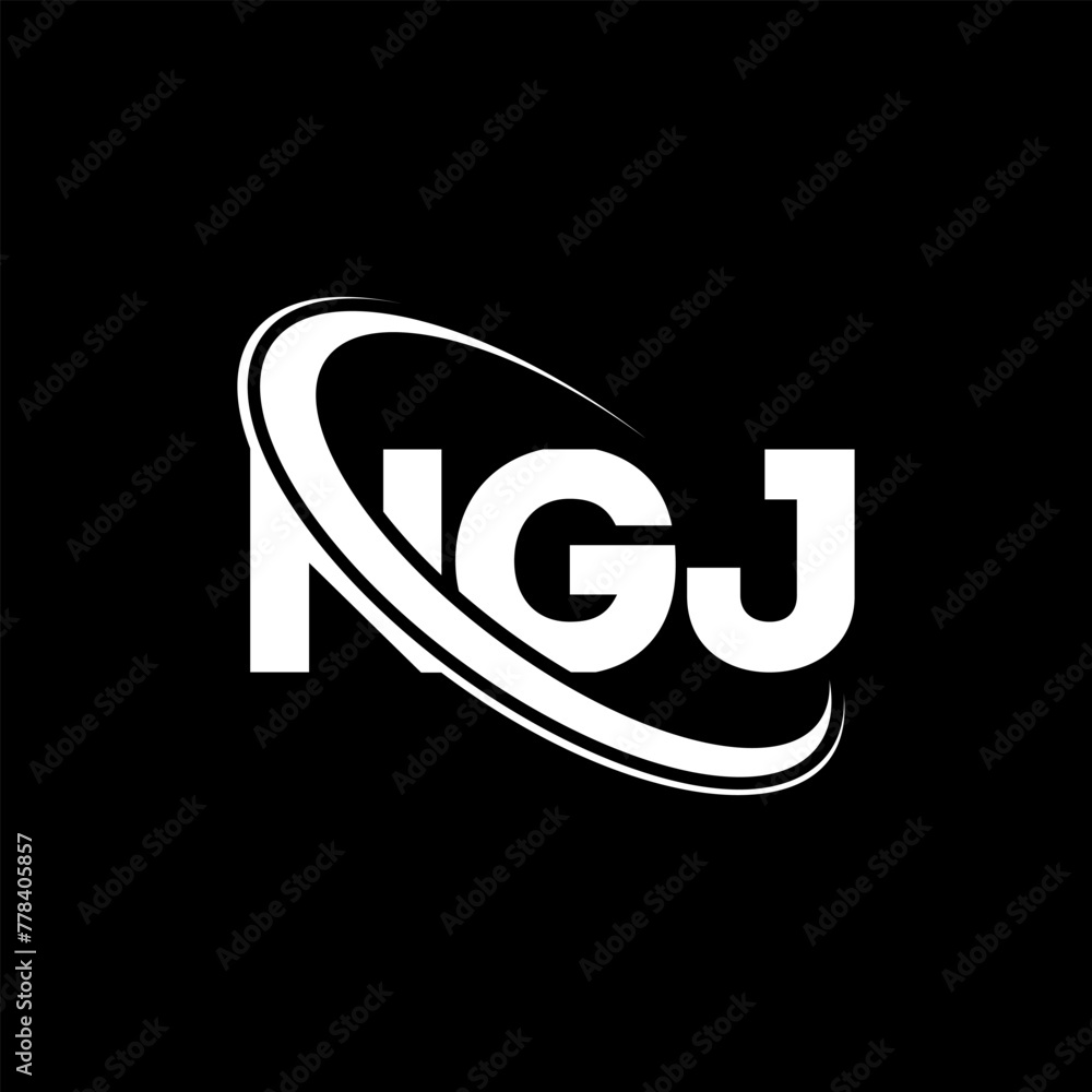 NGJ logo. NGJ letter. NGJ letter logo design. Initials NGJ logo linked ...