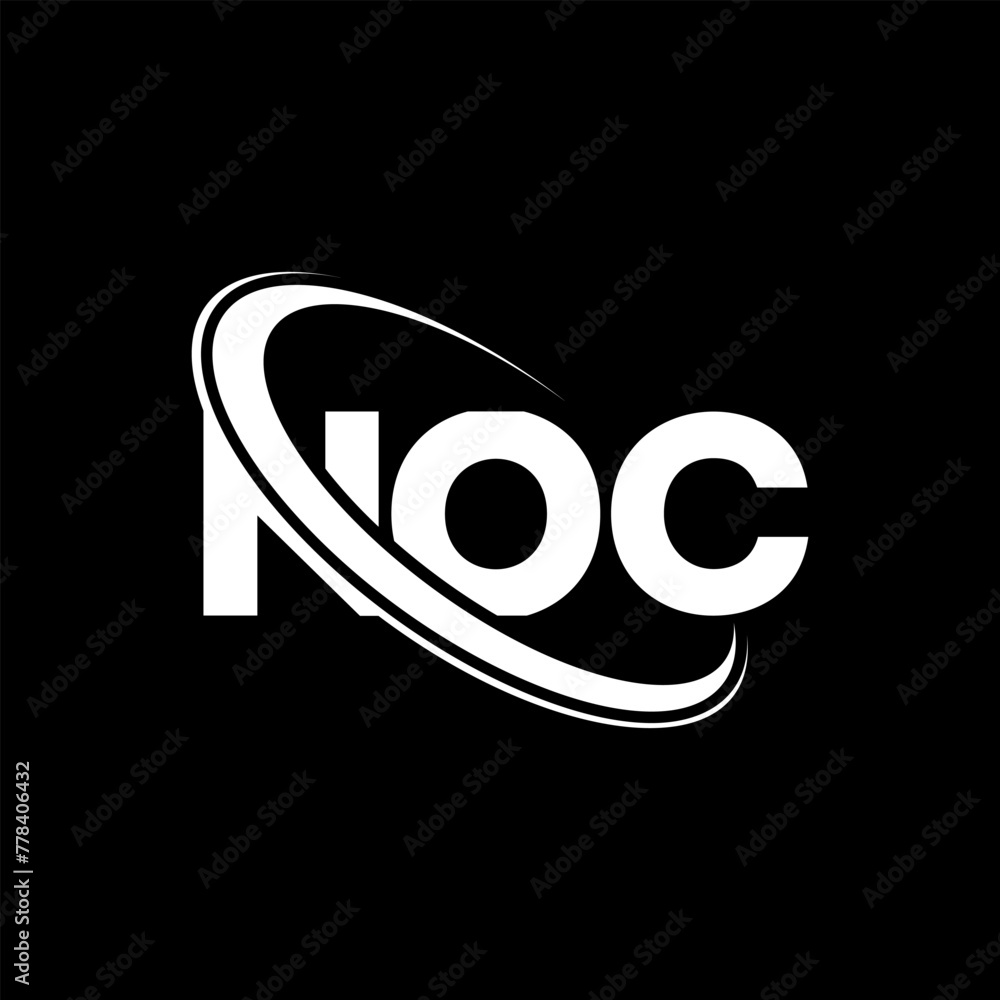 NOC logo. NOC letter. NOC letter logo design. Initials NOC logo linked ...