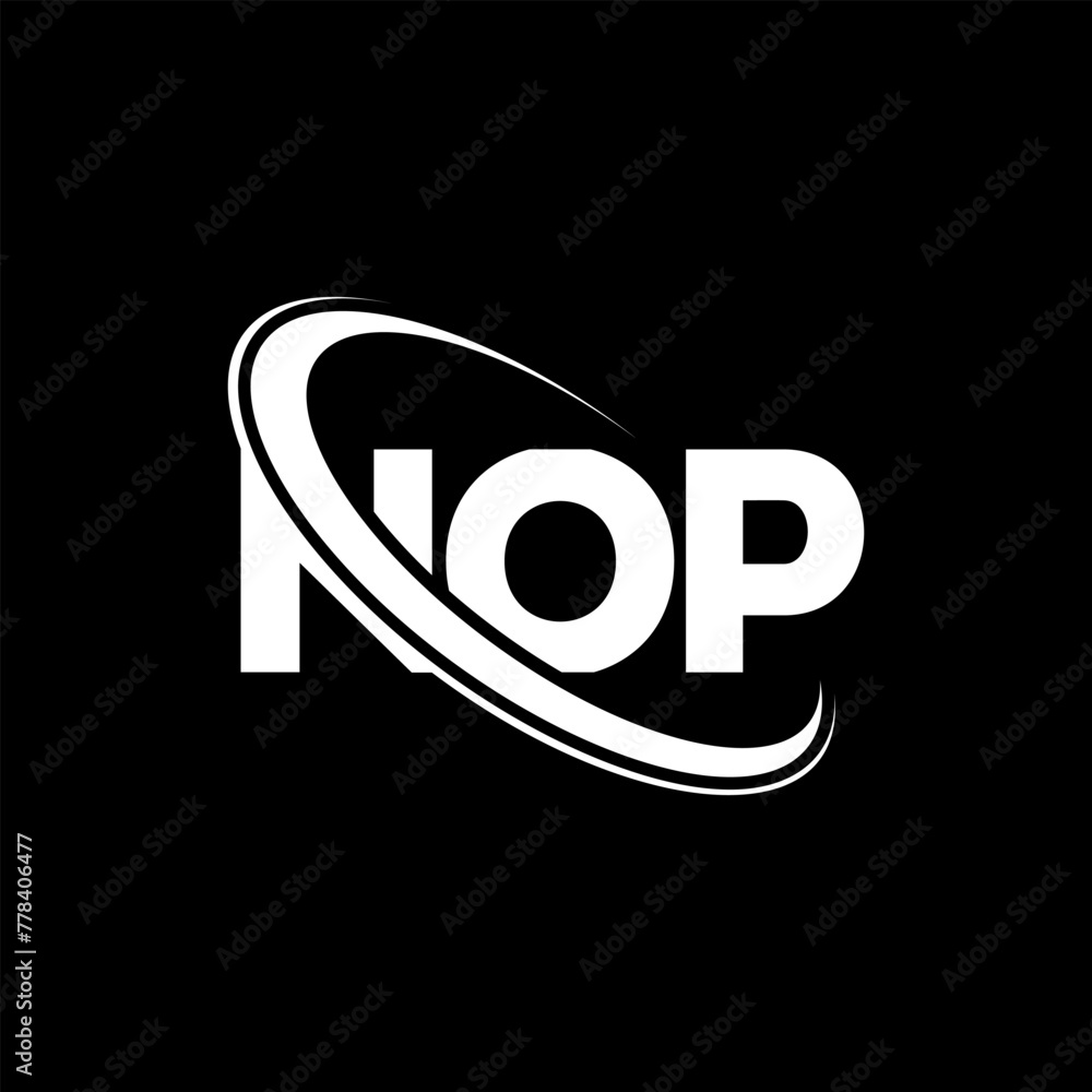 NOP logo. NOP letter. NOP letter logo design. Initials NOP logo linked ...