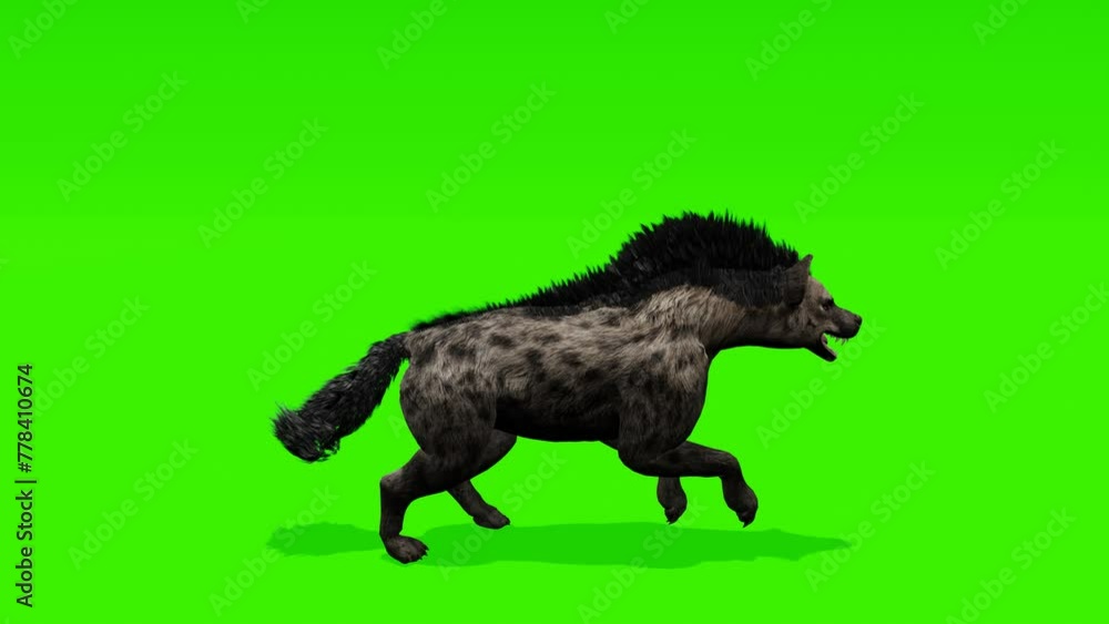Vidéo Stock Continuous loop: Captivating scene of a hyena running ...