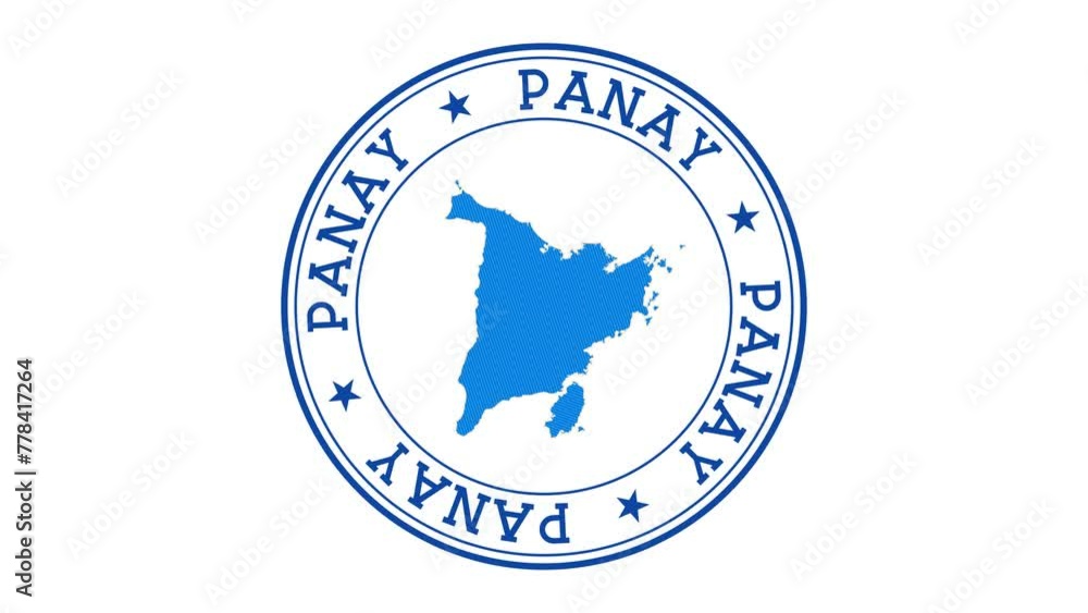 Panay intro. Badge with the circular name and map of island. Panay ...