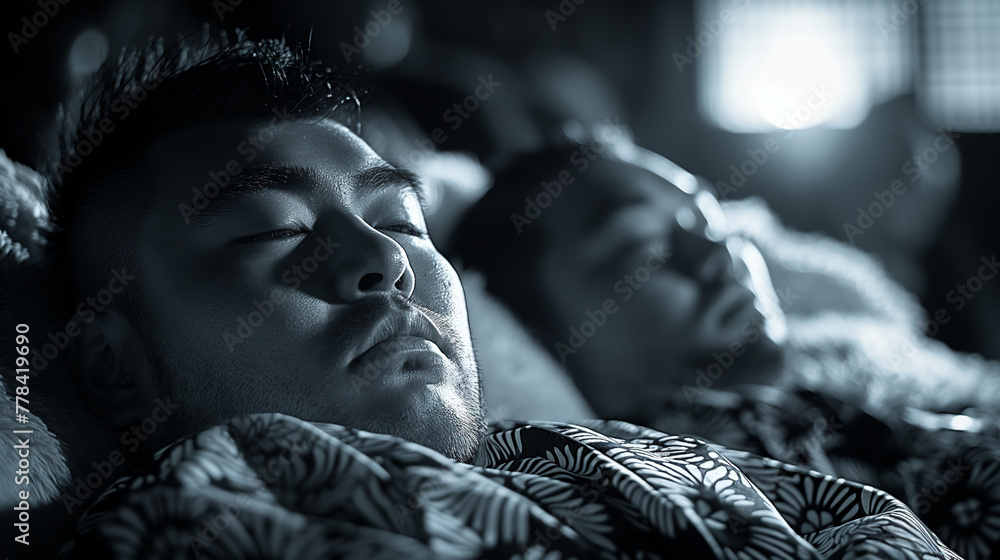 Sumo Wrestlers Resting: After a grueling match, sumo wrestlers take a ...