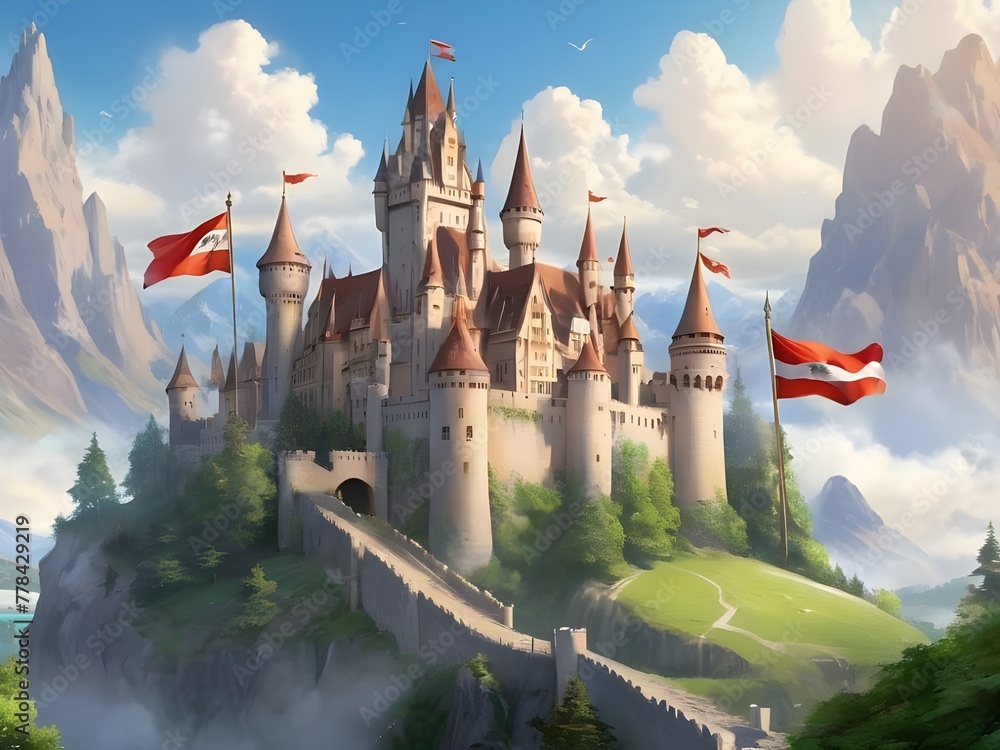 animated castle looking school magical and enchanting beautiful nature ...