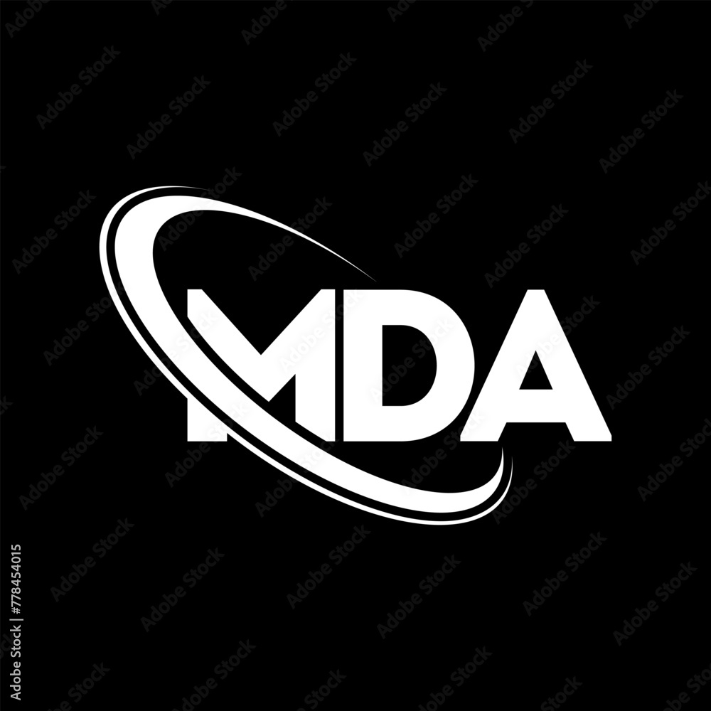 MDA logo. MDA letter. MDA letter logo design. Initials MDA logo linked ...