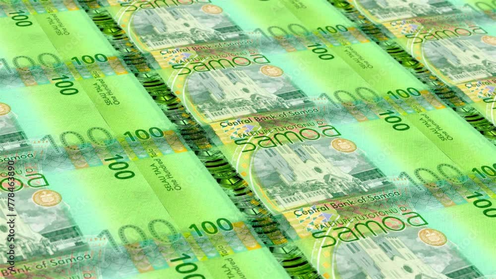Samoa Samoan Tala 100 Banknotes Money Printing House, Printing One ...