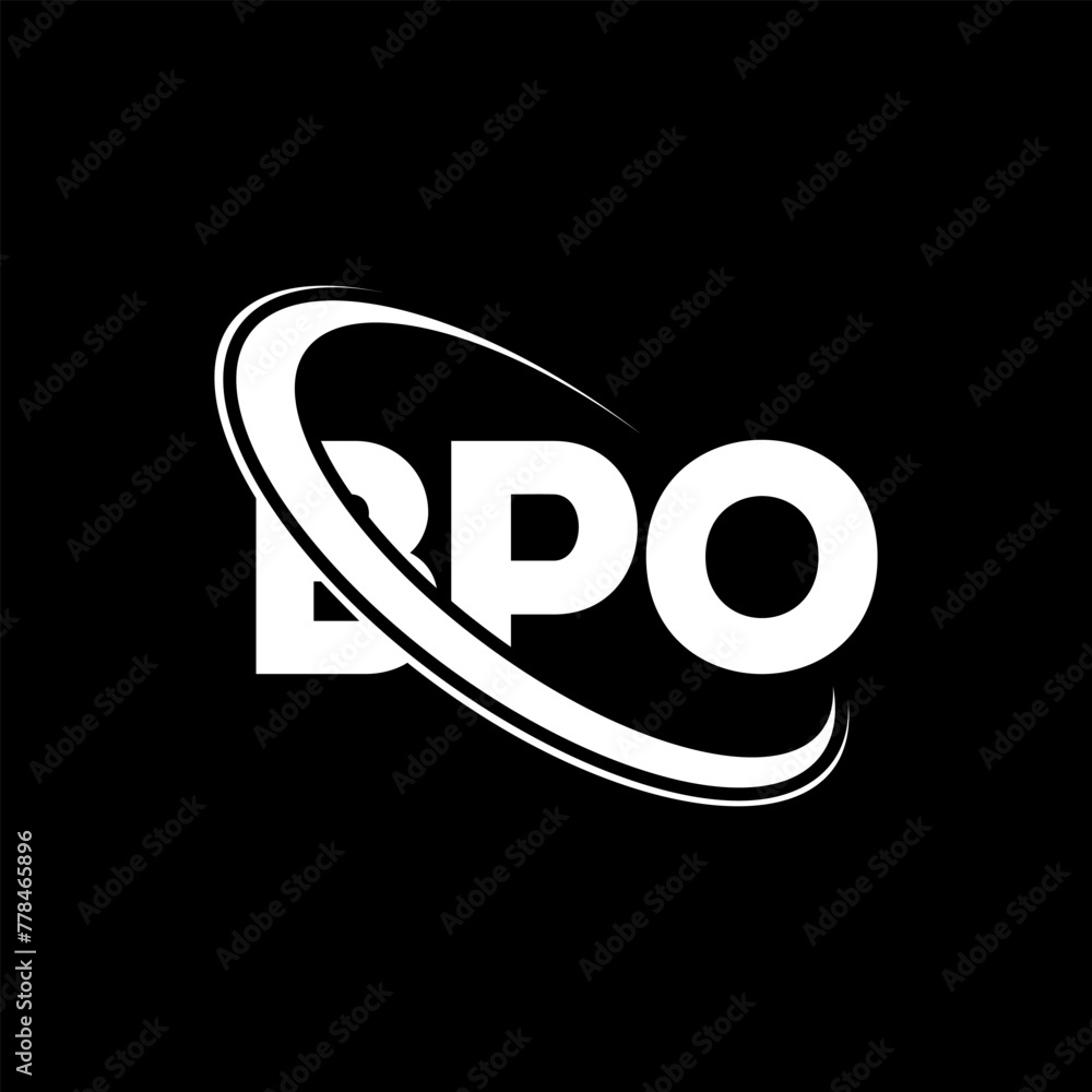 BPO logo. BPO letter. BPO letter logo design. Initials BPO logo linked ...