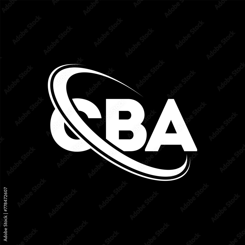 CBA logo. CBA letter. CBA letter logo design. Initials CBA logo linked with circle and uppercase ...
