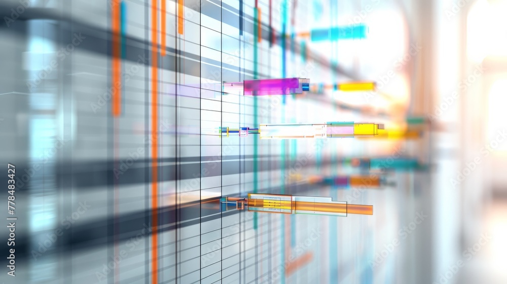 Gantt chart outlining project timelines and milestones Stock ...
