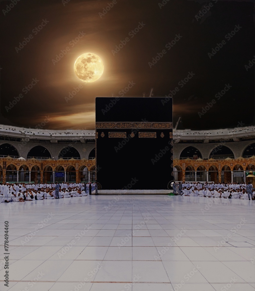 The place where Muslims visit for pilgrimage and umrah. Kaaba, Mecaa ...