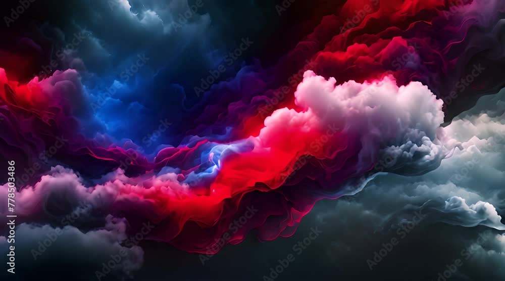 Dramatic clouds Storm cloud red black and blue Blue flow texture on ...