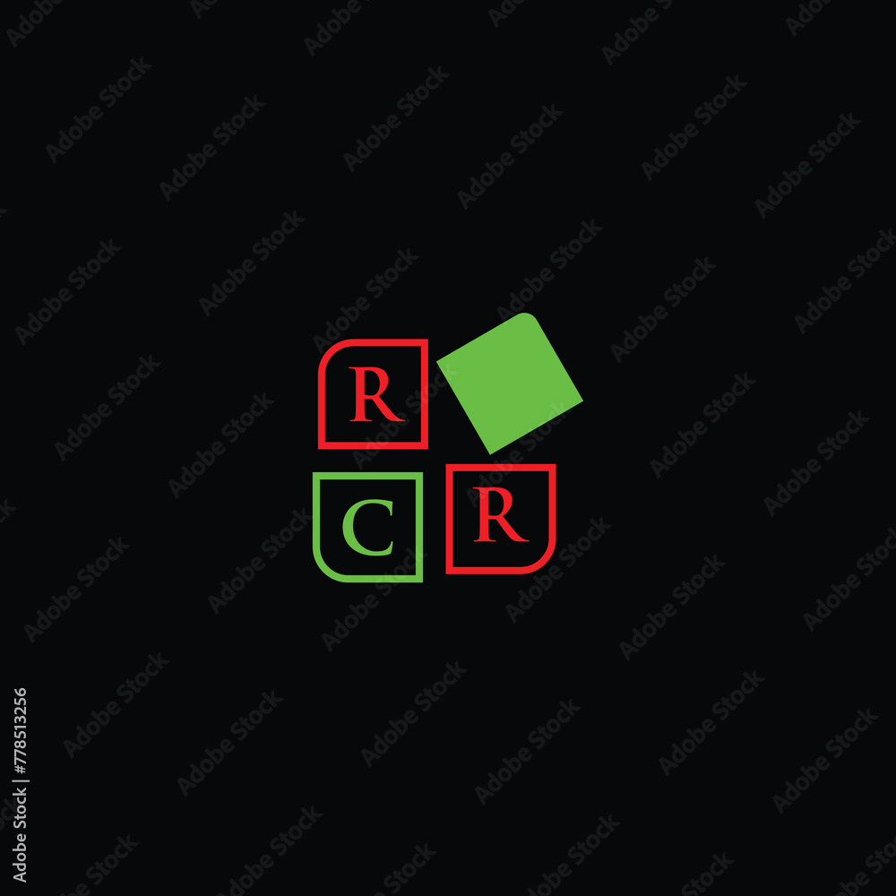 RCR letter logo design in illustration. Vector logo, calligraphy design ...