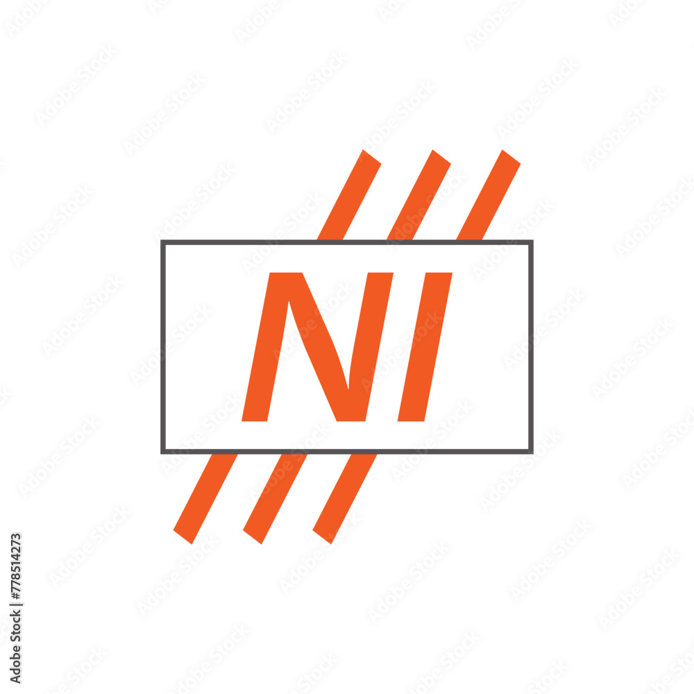 letter NI logo. NI. NI logo design vector illustration for creative ...