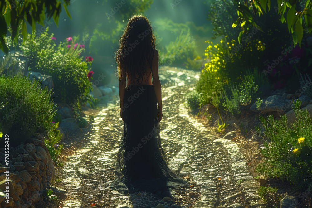 Mystical Hecate, the goddess of witchcraft and magic, stands at the ...