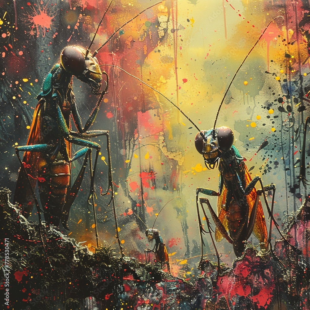 In the depths of the jungle, insects engage in a fierce battle for ...