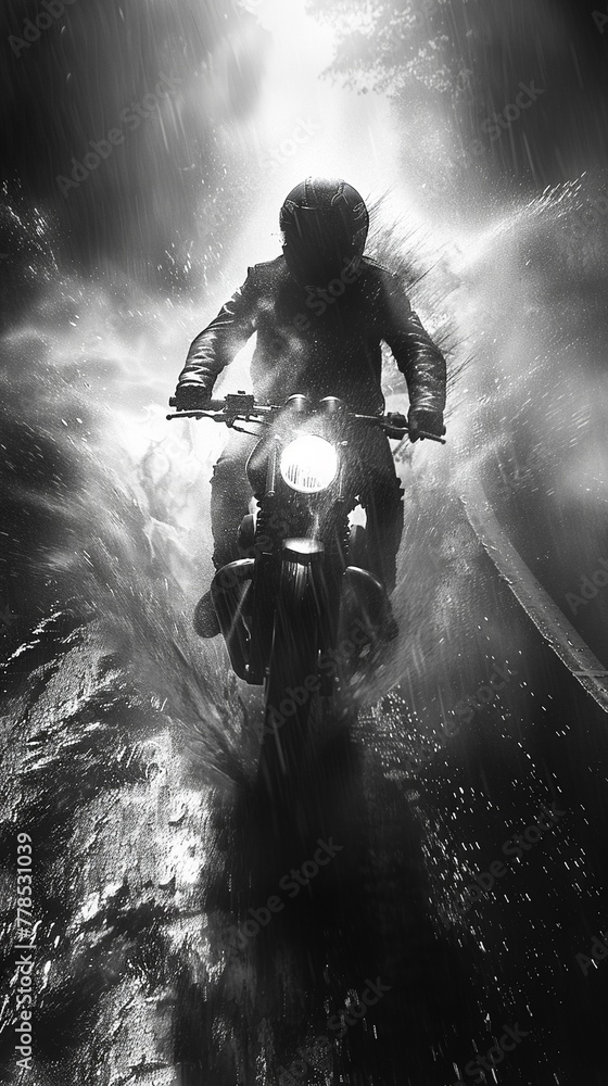 Visualize speed as a fleeting shadow, disappearing into the darkness ...