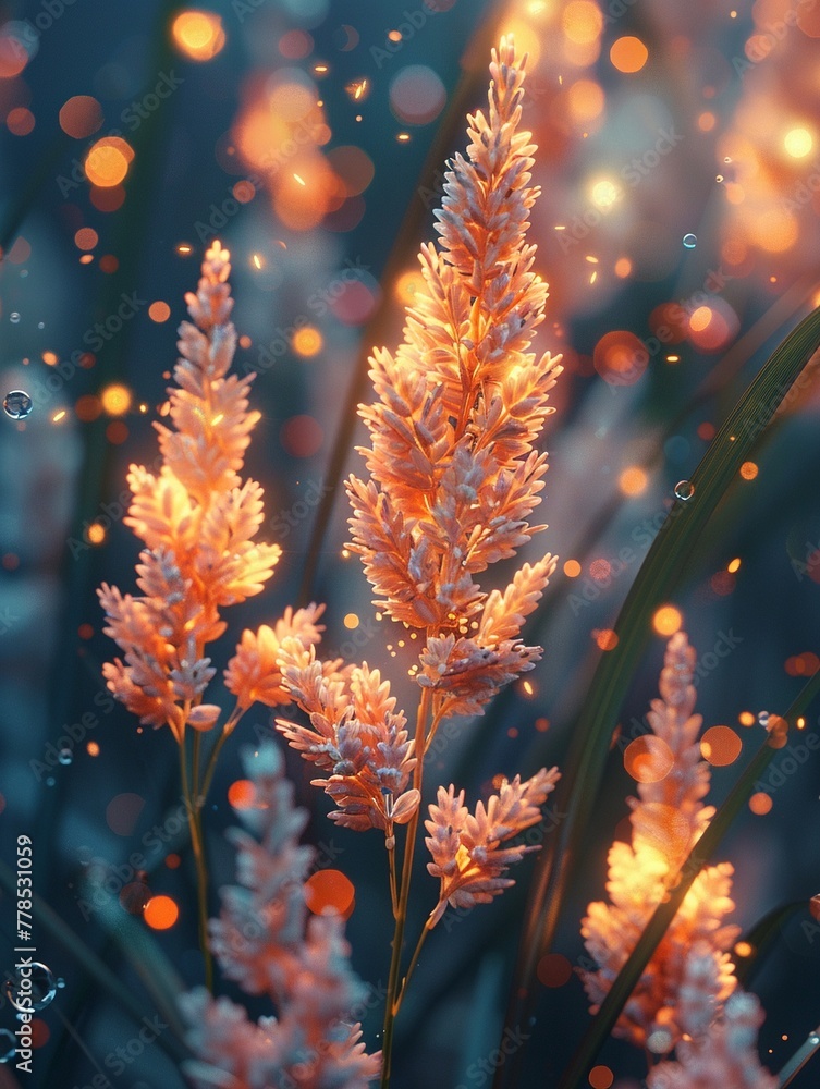 Visualize the chemical structure of rice plants, highlighting the ...