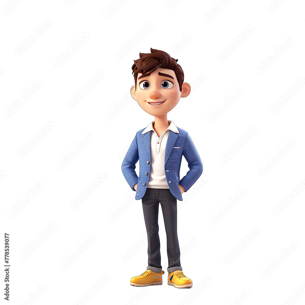 Artist/Actor Character, Cute 3D Artist Character Clipart, 3D Animation ...