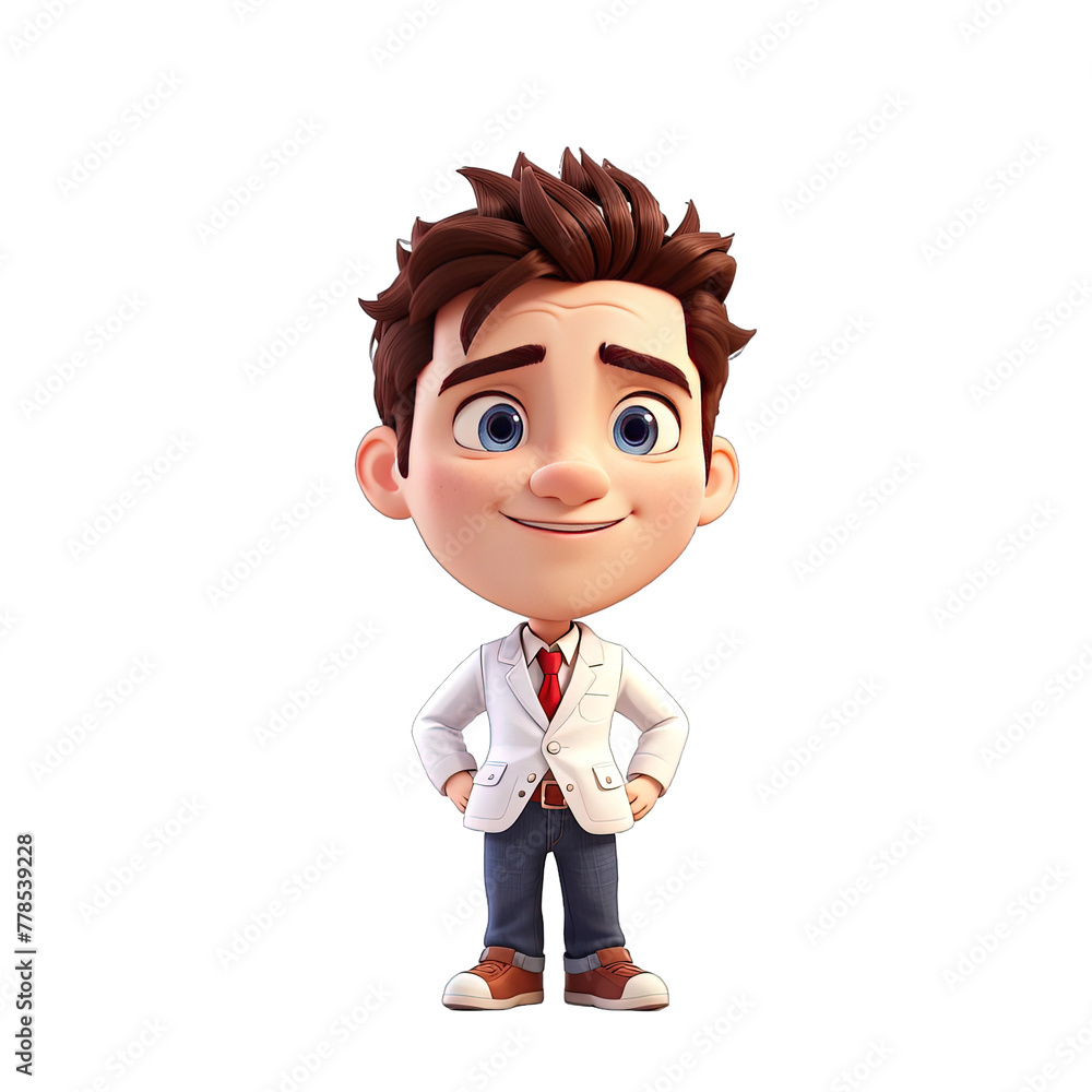 Artist/Actor Character, Cute 3D Artist Character Clipart, 3D Animation ...