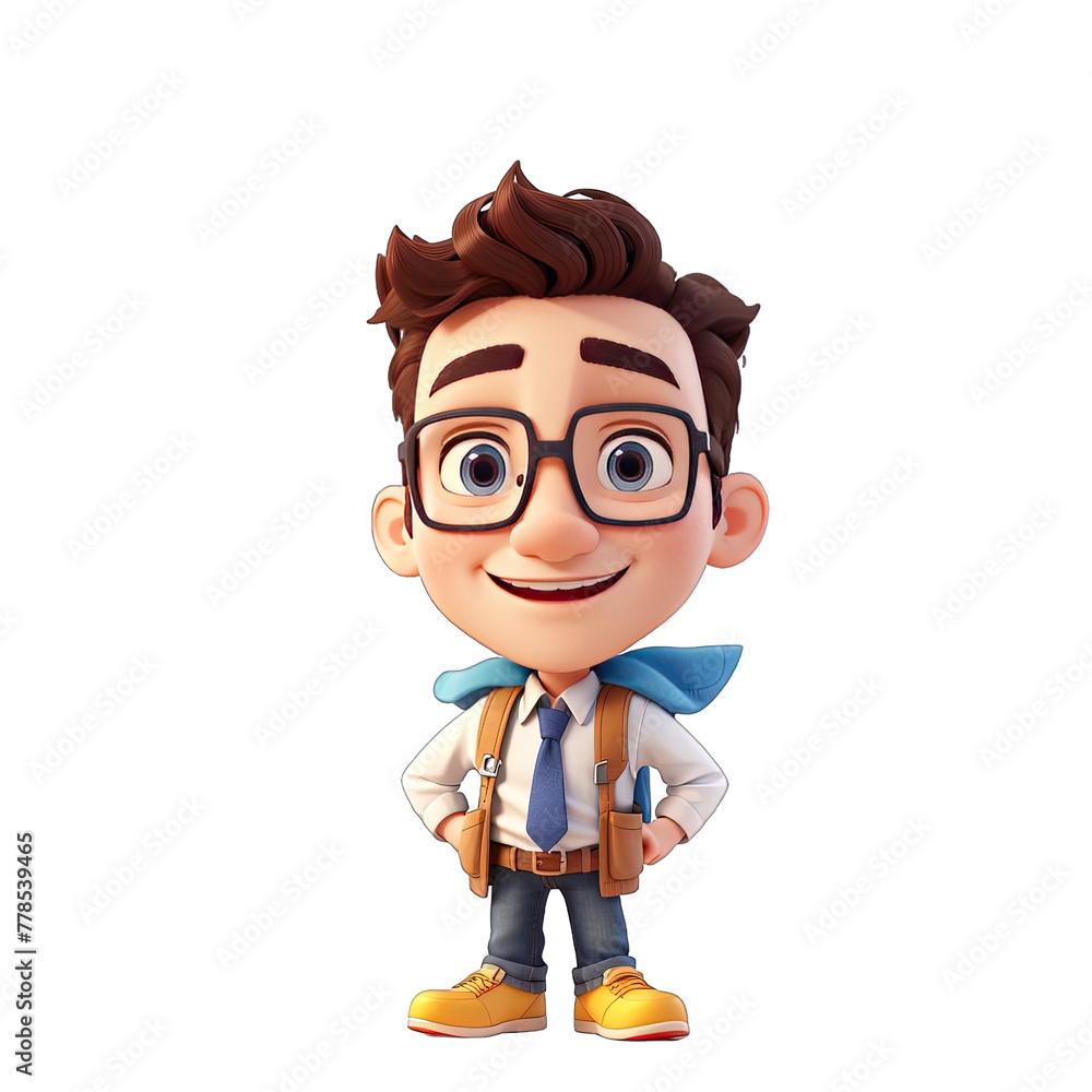 Artist/Actor Character, Cute 3D Artist Character Clipart, 3D Animation ...