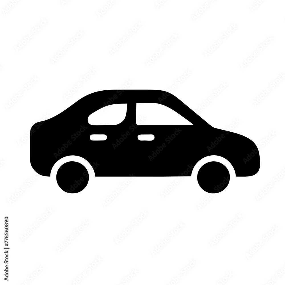 Car Icon - Vehicle Symbol, Sedan Illustration, Auto Vector, Transport ...