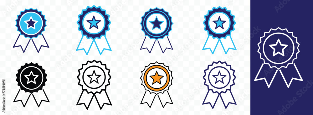 Vecteur Stock Winning award or winning prize icons. winning award ...