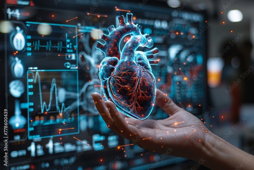 Using artificial intelligence to predict heart disease risk Stock ...
