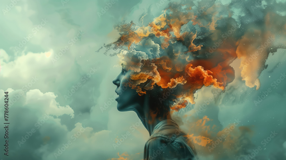 Generative AI illustration of annual collective mind concept art ...