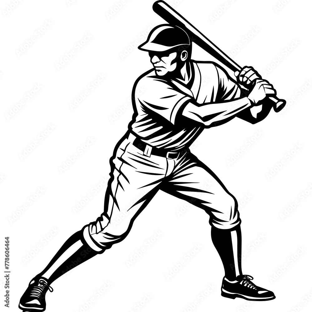 baseball player silhouette vector illustration,Ball,bat,baseball player ...