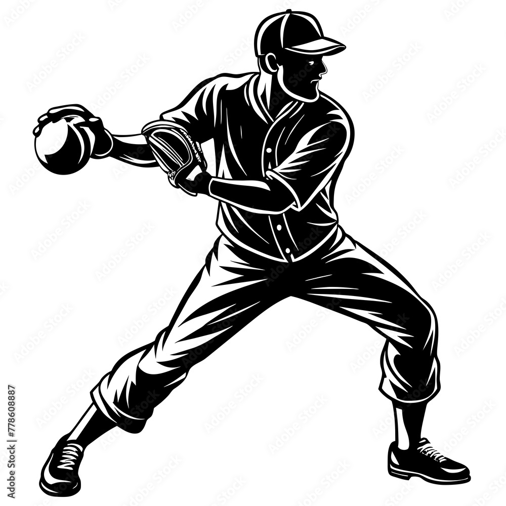 baseball player silhouette vector illustration,Ball,bat,baseball player ...