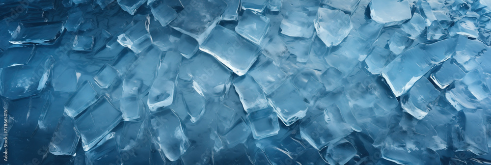 A mesmerizing blue glass wall reflects the beauty of frozen ice ...